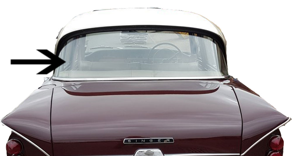 Singer Vogue / Hillman Super Minx Rear Window with Trim - The Chevronic ...
